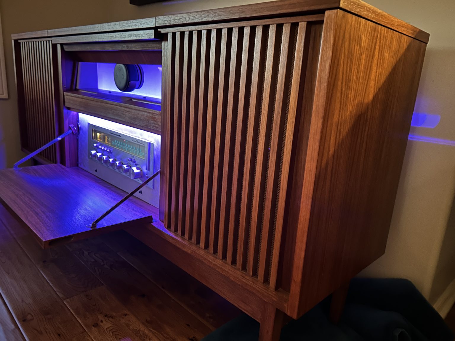 Restored, customized Mid-Century Modern Telefunken Stereo Console - RedoLou