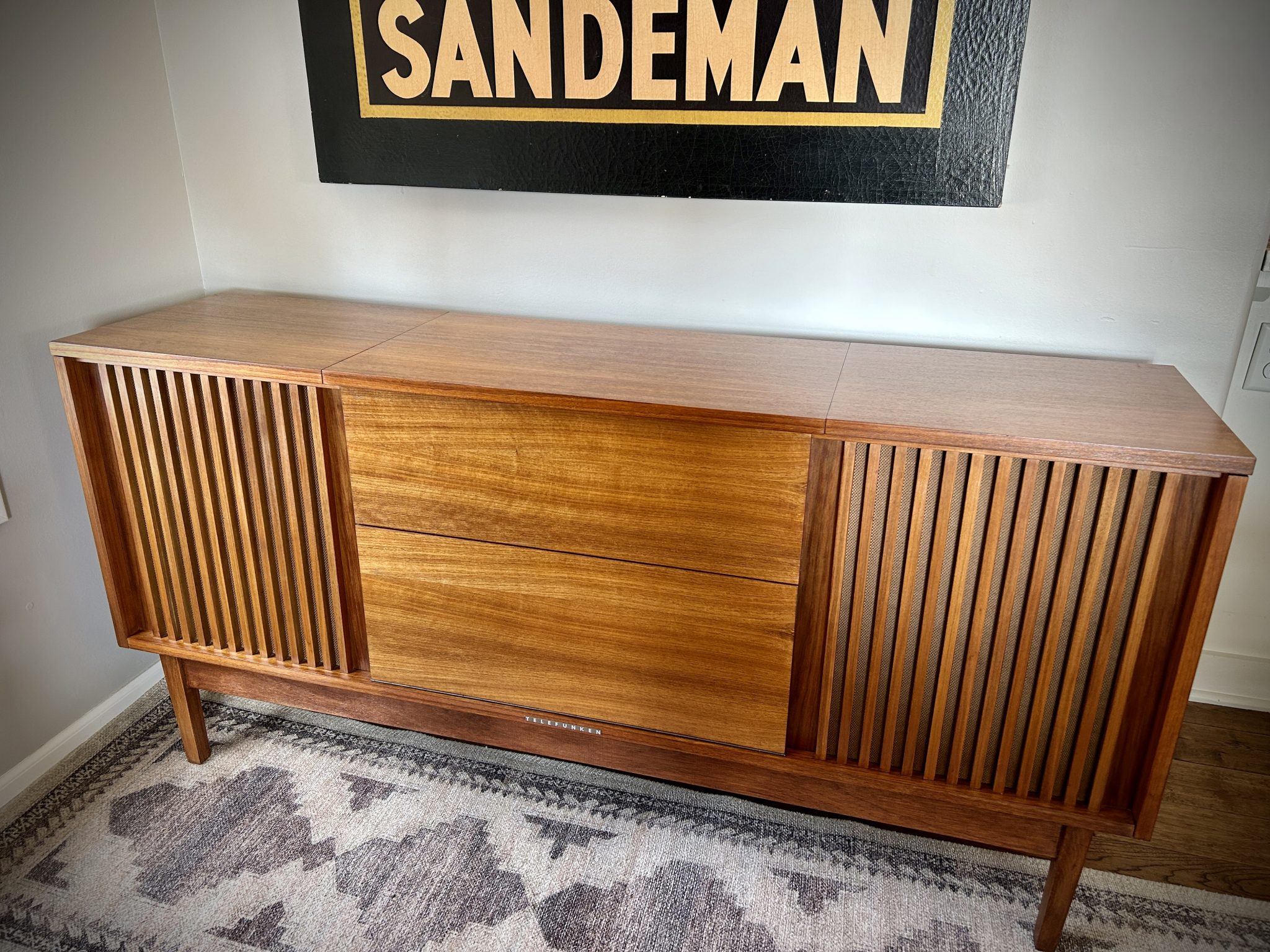 Restored, customized Mid-Century Modern Telefunken Stereo Console - RedoLou